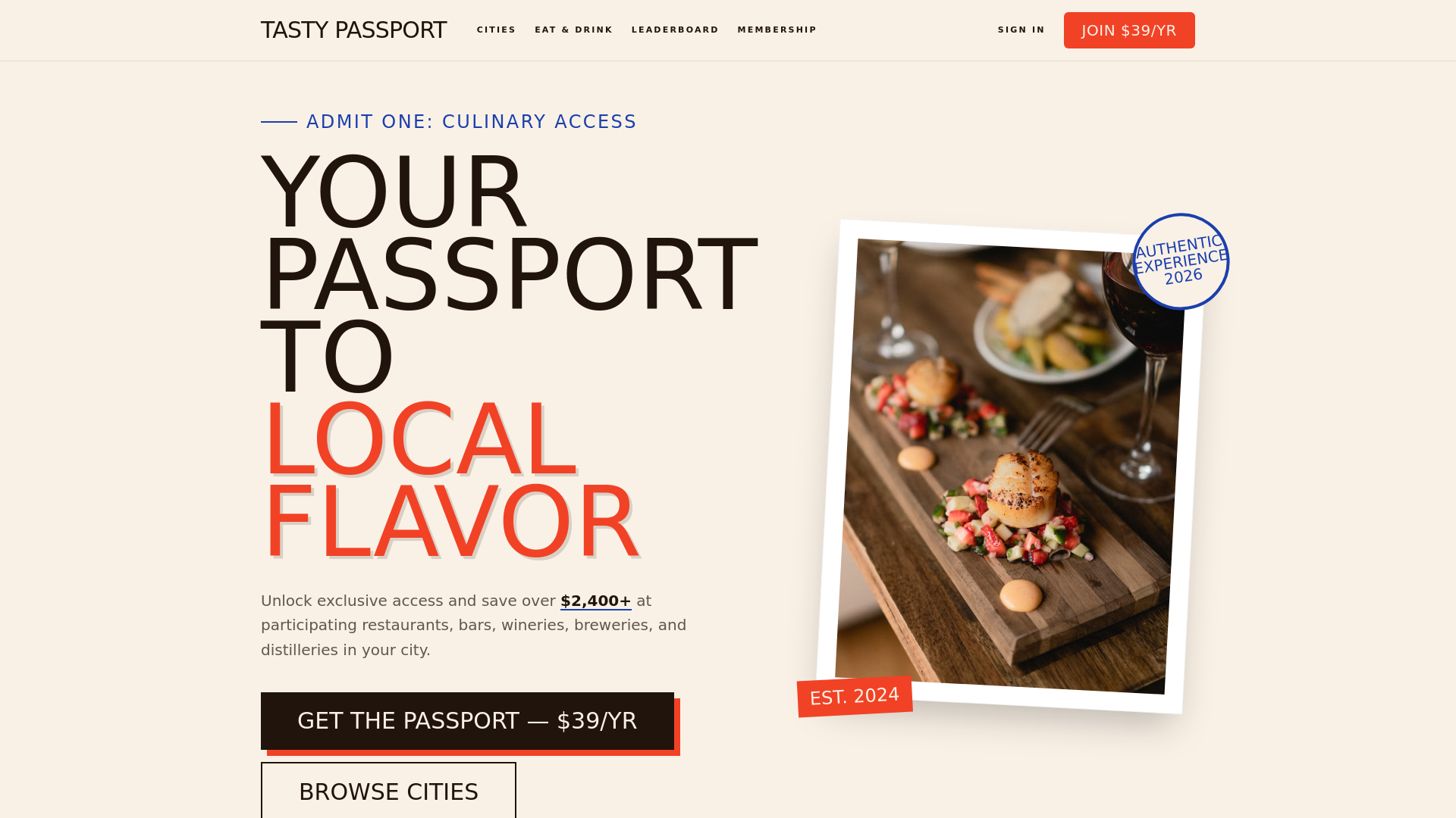 Membership — Tasty Passport