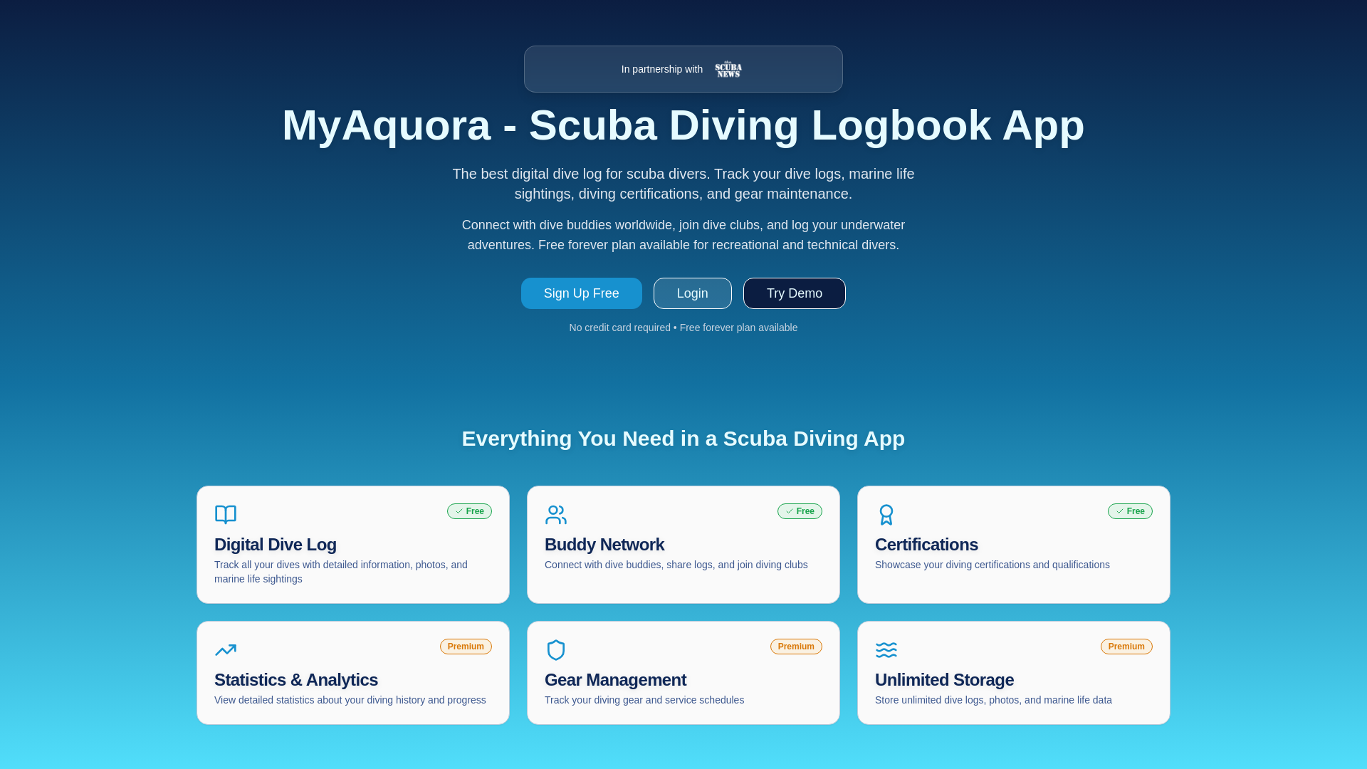 MyAquora - Scuba Diving Logbook App | Digital Dive Log & Marine Life ...
