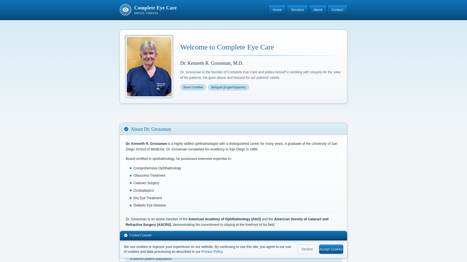 Complete Eye Care | Dr. Kenneth R. Grossman - Merced, CA