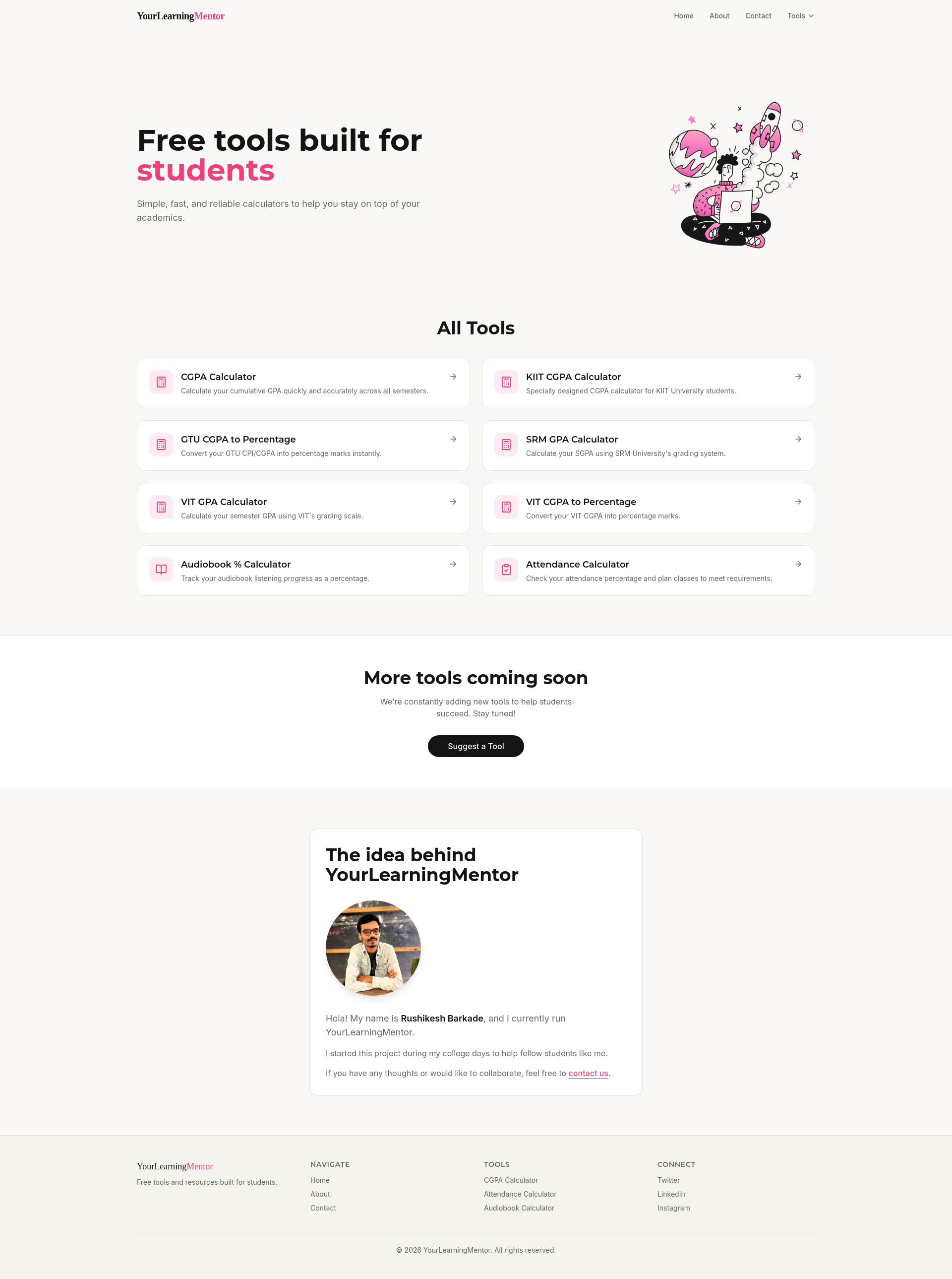 YourLearningMentor - free tools for students