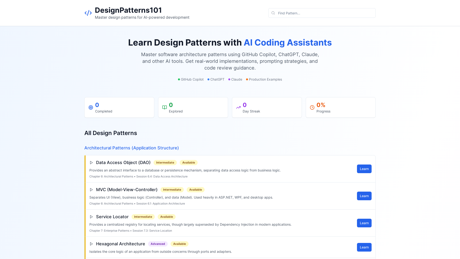 C# Design Patterns - Interactive Learning Platform