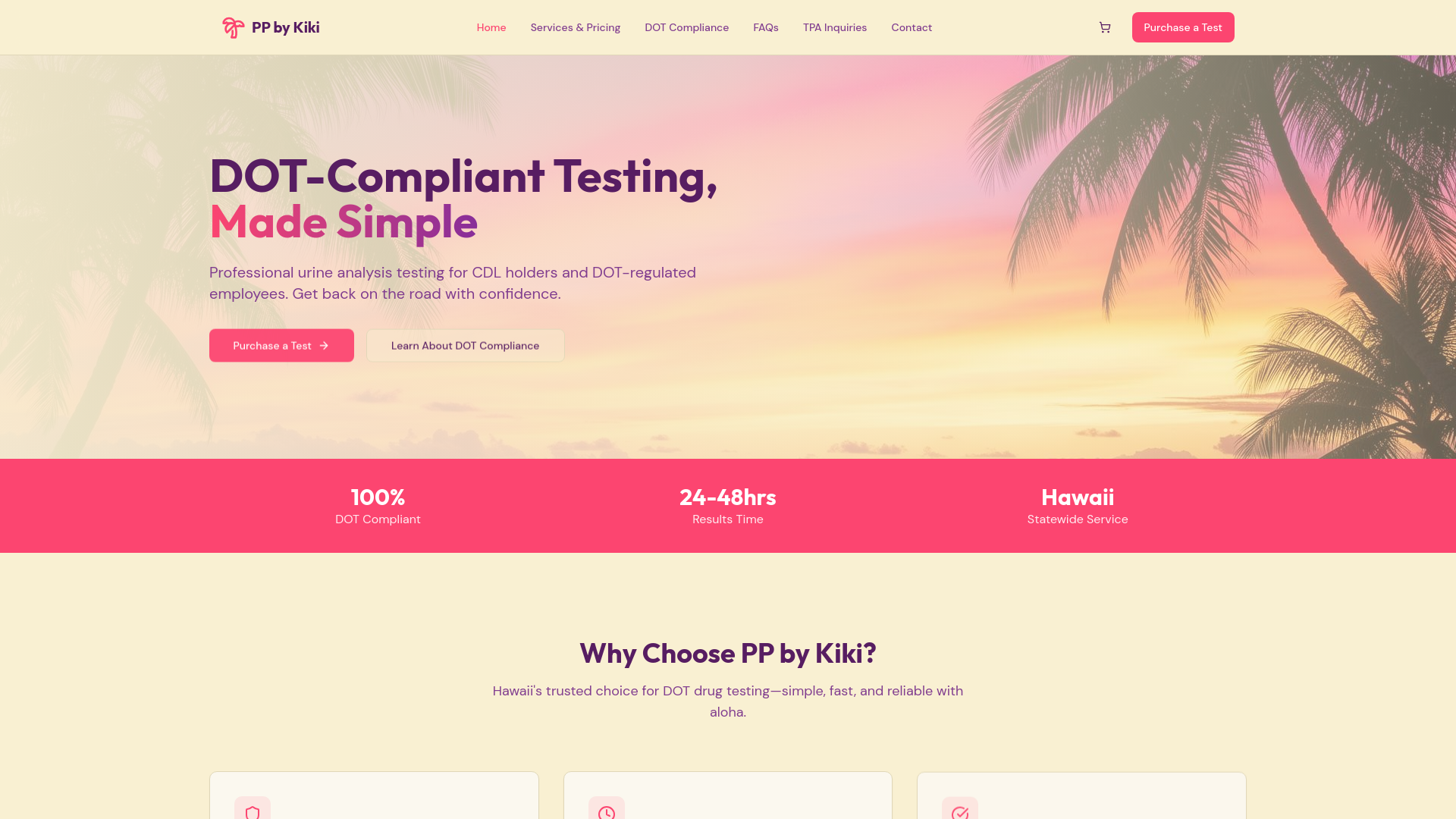 PP by Kiki - DOT-Compliant Drug Testing in Hawaii