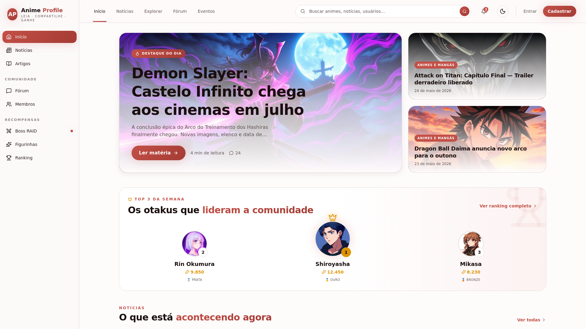 Cadastro — Anime Profile
