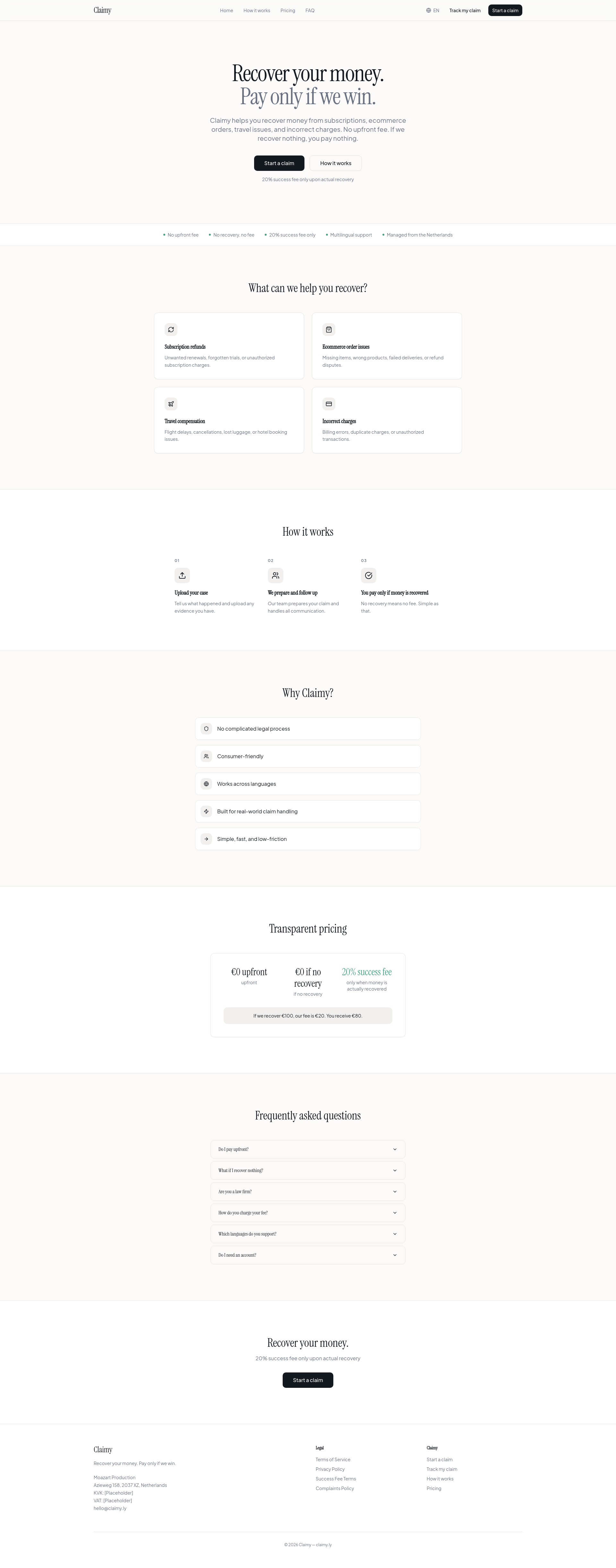 Claimy — Recover Your Money