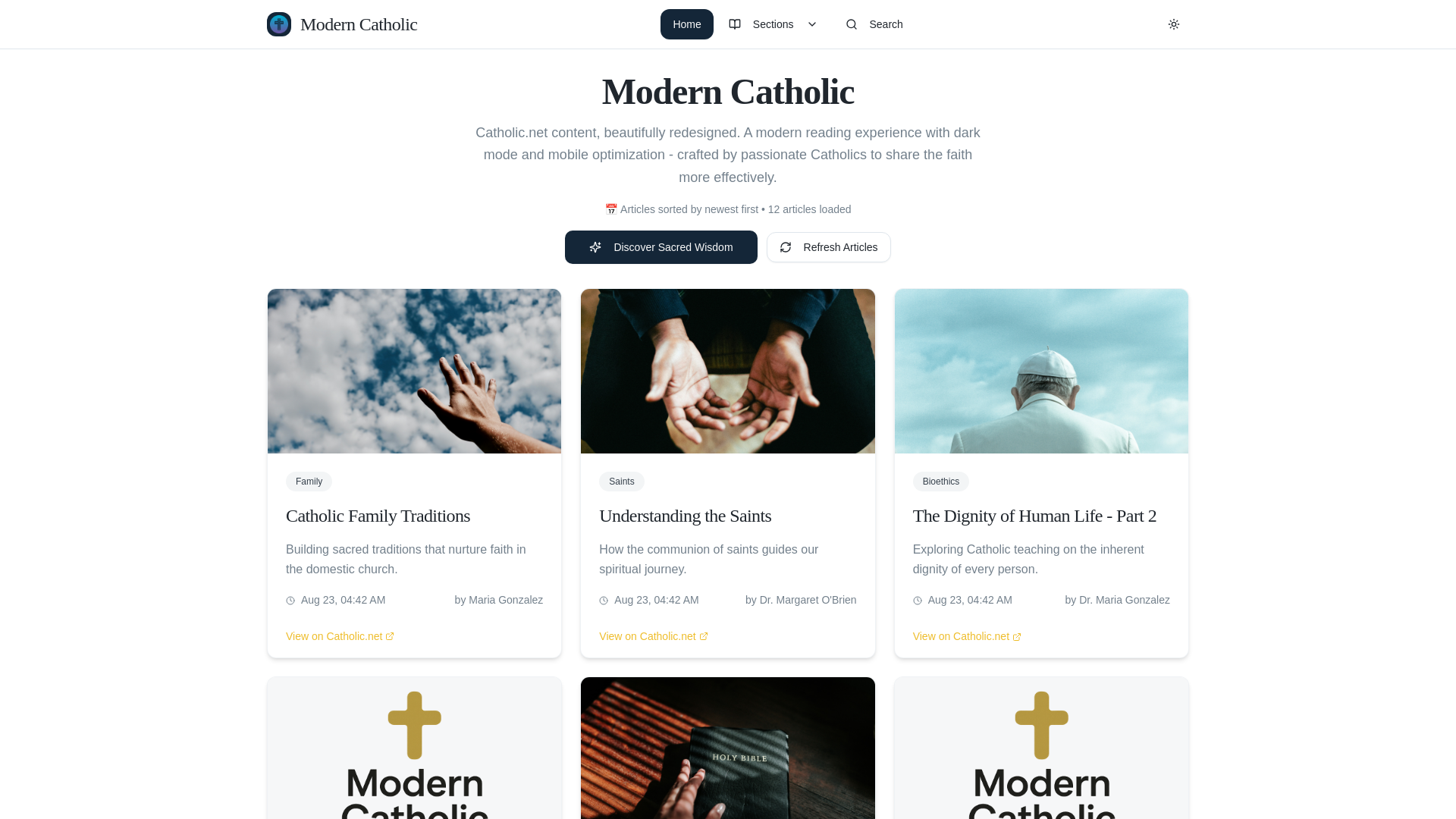 Modern Catholic - Daily Catholic.net Reader