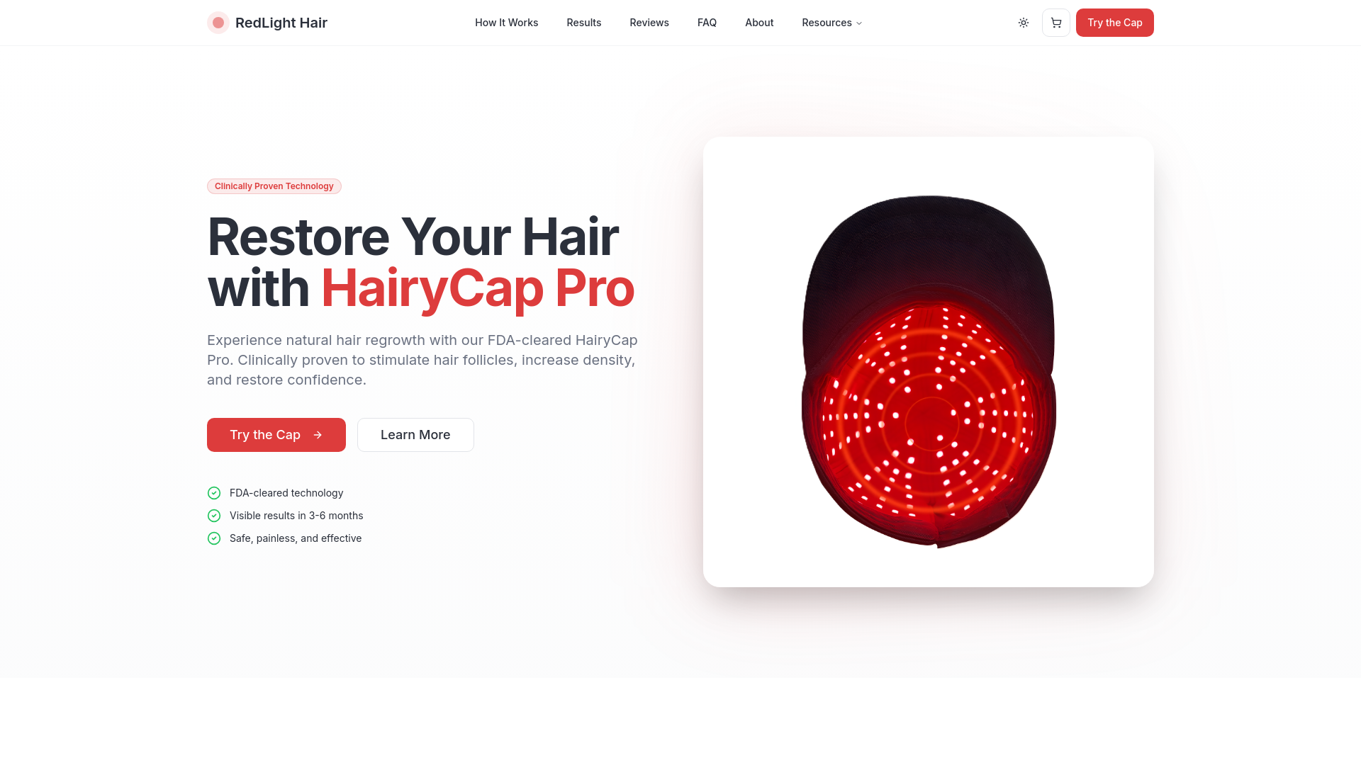 RedLight Hair - FDA-Cleared Red Light Therapy for Hair Growth