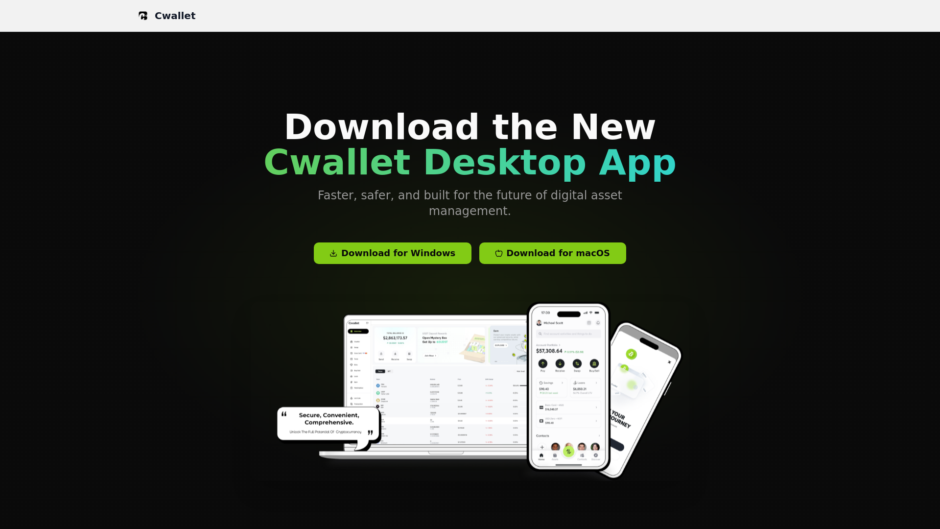 Cwallet Desktop App - Download for Windows & macOS