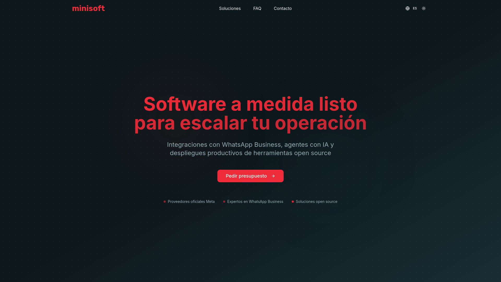 Minisoft — Software a Medida | Integraciones WhatsApp Business & IA