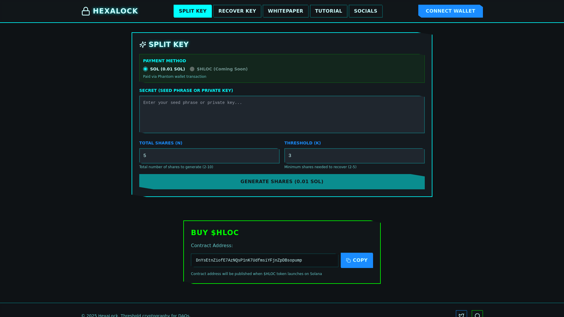 HexaLock - Threshold Cryptography for DAOs