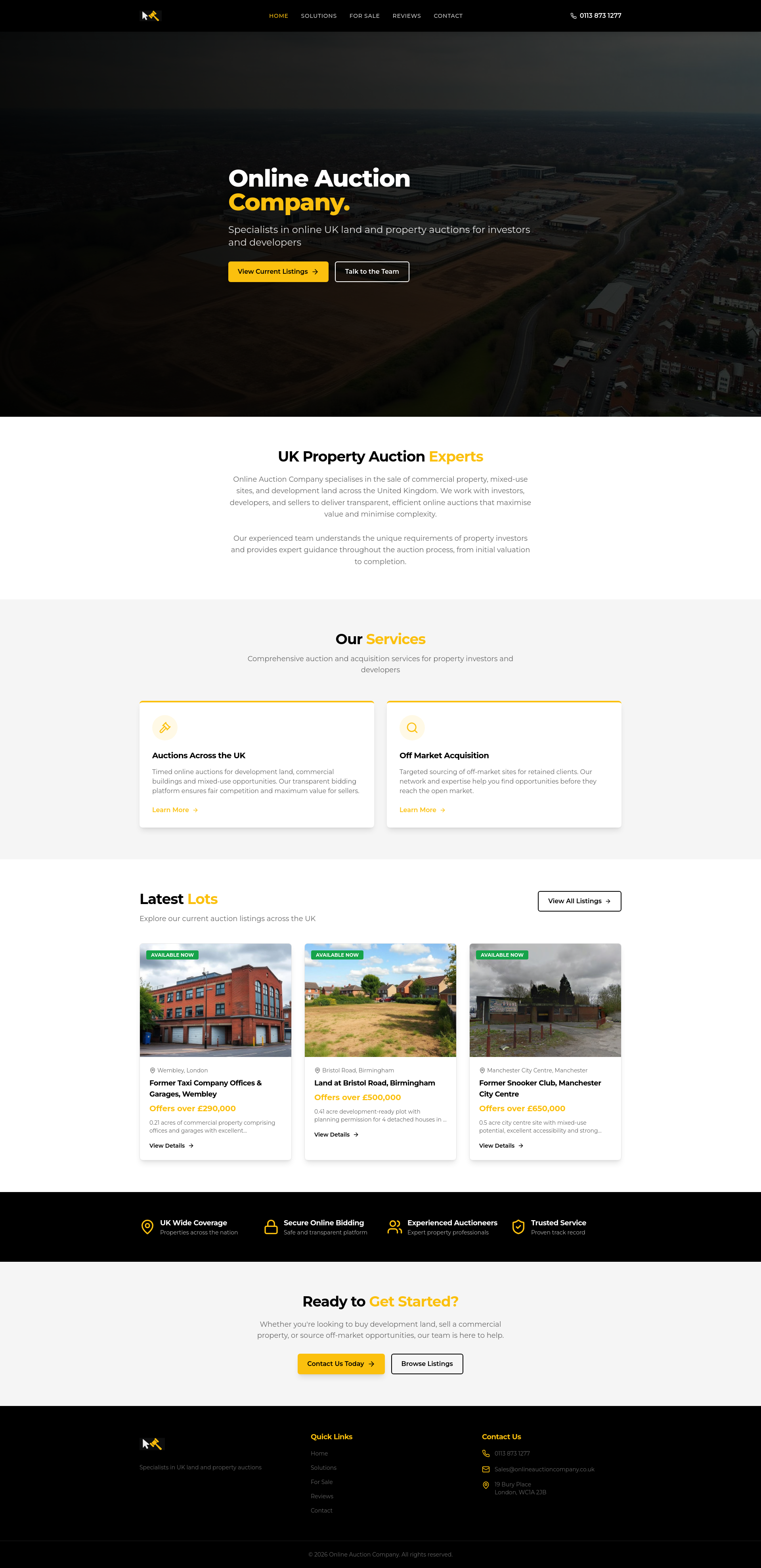 Online Auction Company | UK Land & Property Auctions
