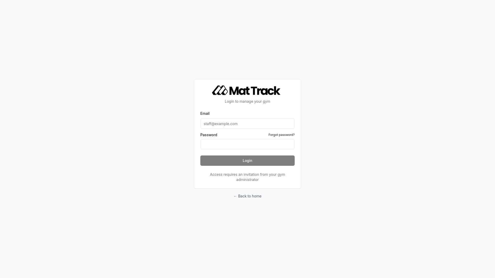 Mat Track - Gym Attendance Tracking