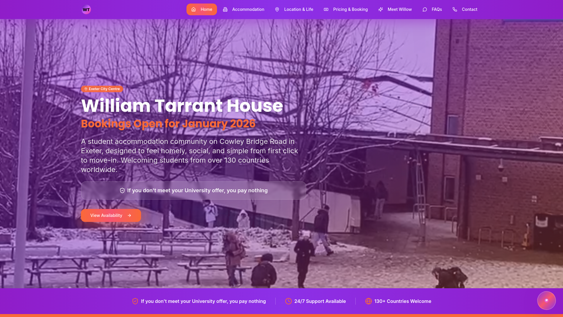 William Tarrant House | Premium Student Accommodation in Exeter