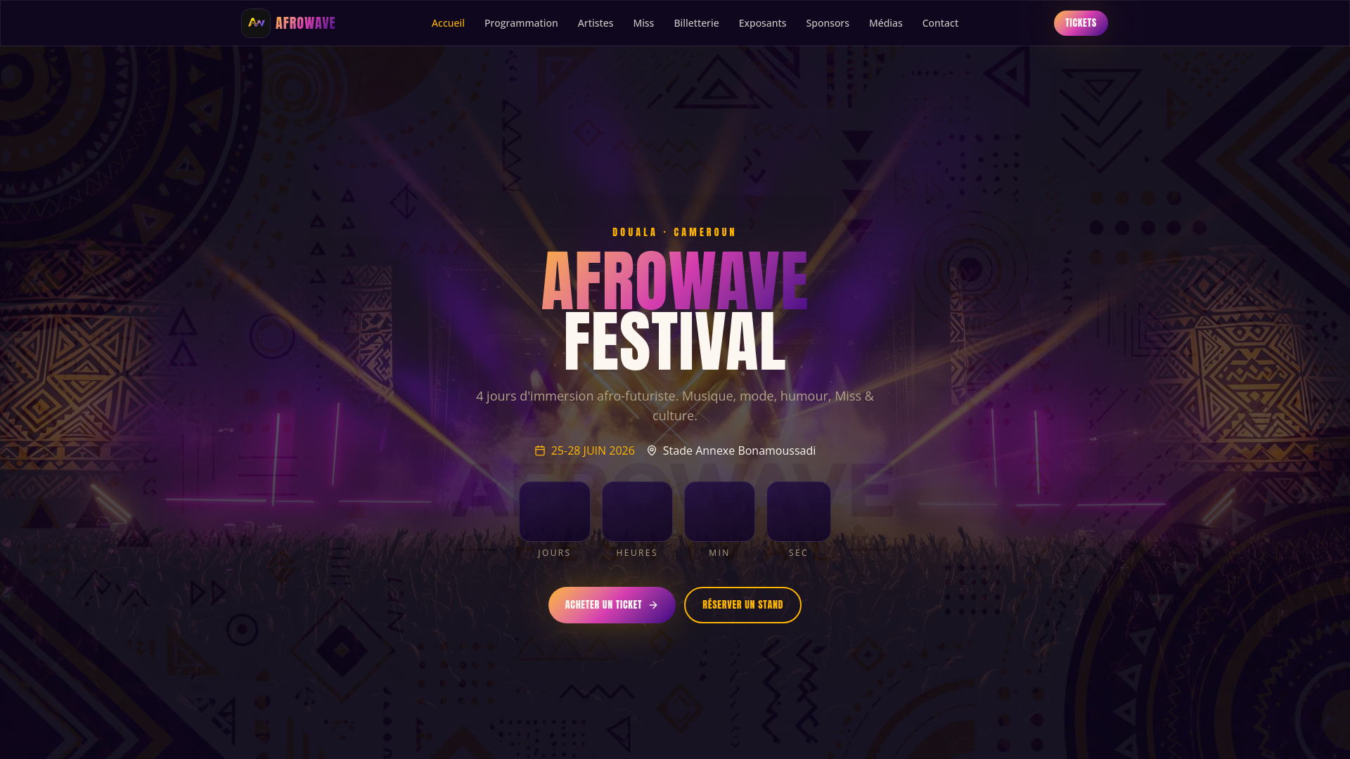 Programmation — AfroWave Festival 2026