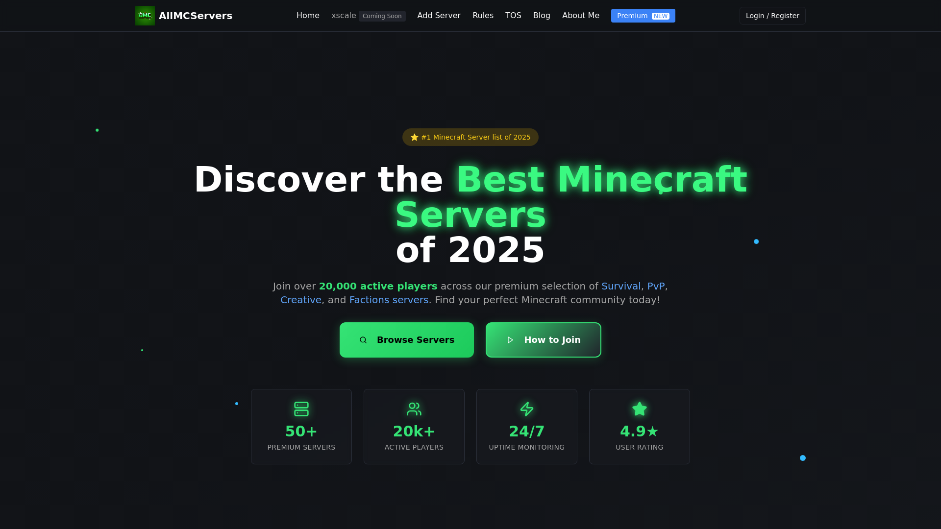 Best Minecraft Servers 2025 | Premium Java & Bedrock Servers | ServerSeeker