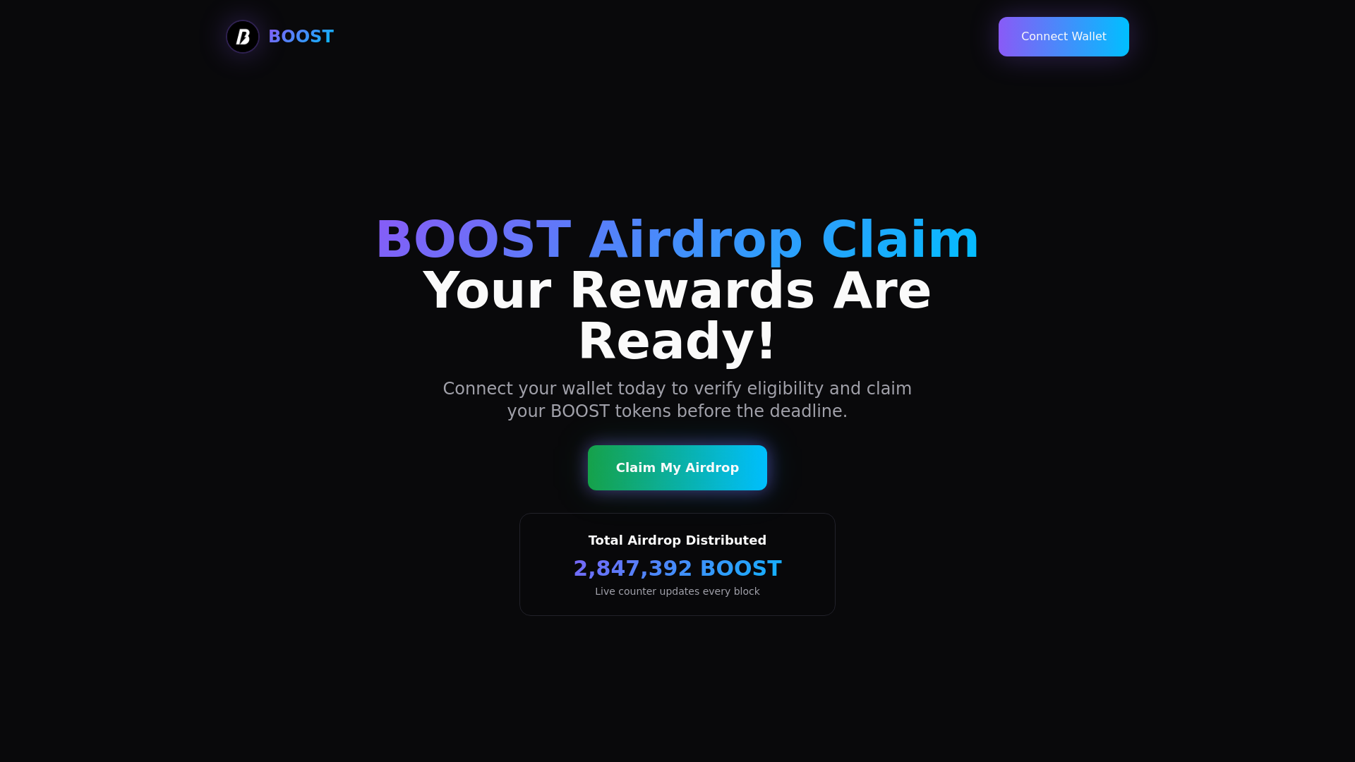 BOOST Airdrop Claim - Your Rewards Are Ready!