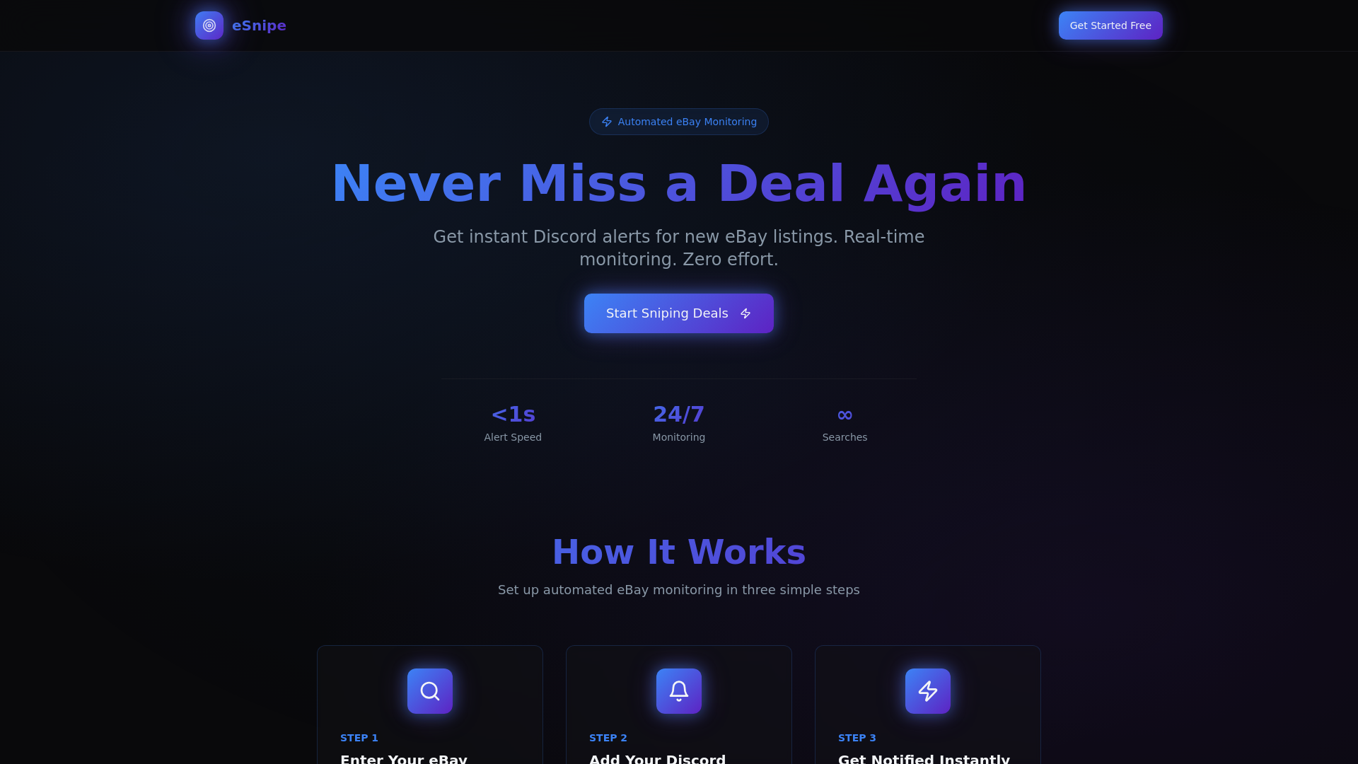 eSnipe - Real-Time eBay Listing Monitoring