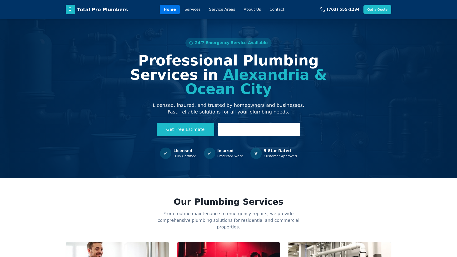 Total Pro Plumbers - Alexandria VA & Ocean City MD | Licensed Plumbing ...