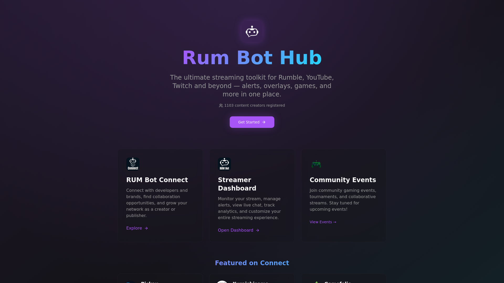 RUM Bot Hub - All in One Streaming Toolkit for Content Creators