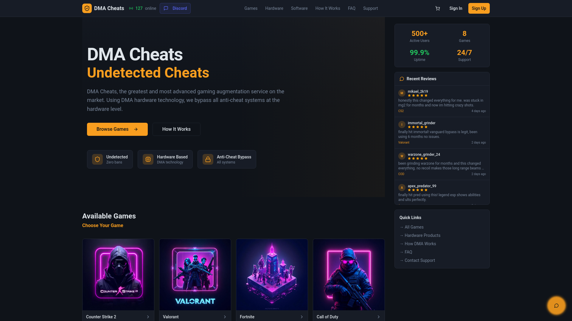 DMA Cheats - Hardware Undetectable Gaming Cheats
