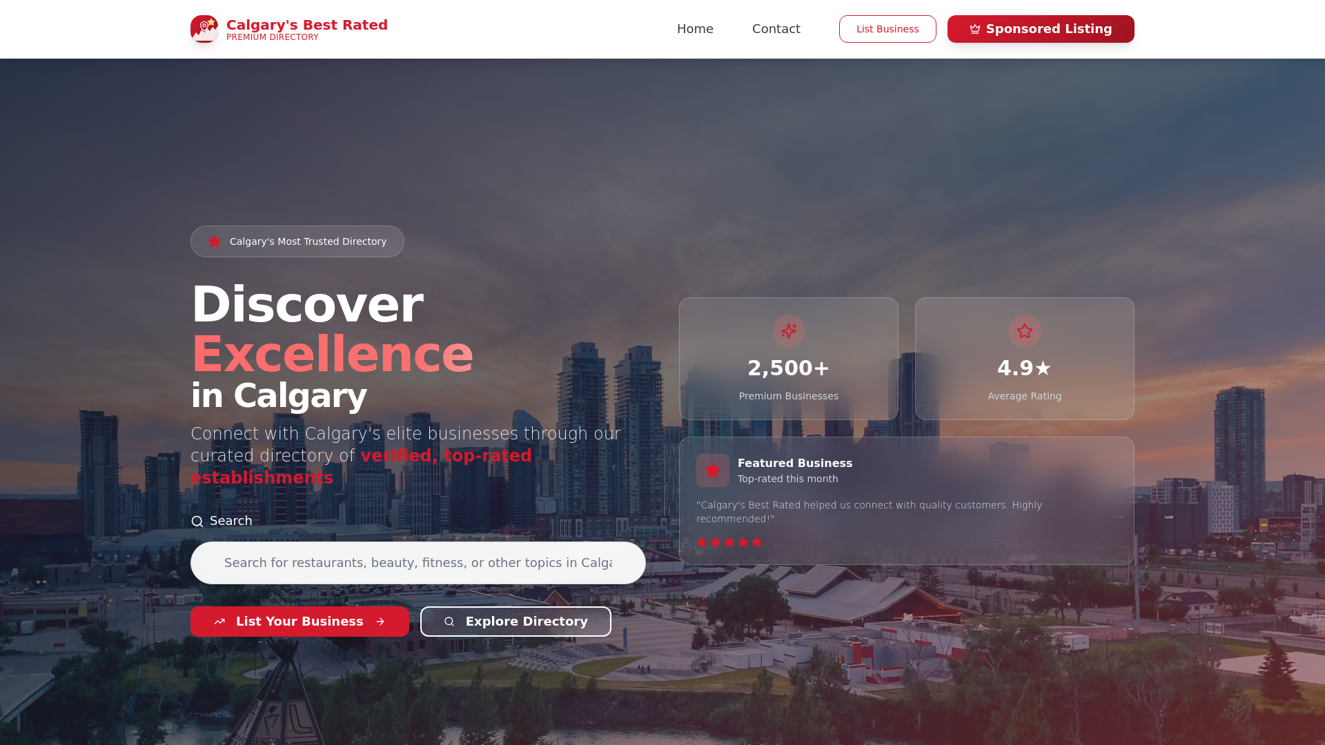 Calgary's Best Rated - Find Top Local Businesses in Calgary