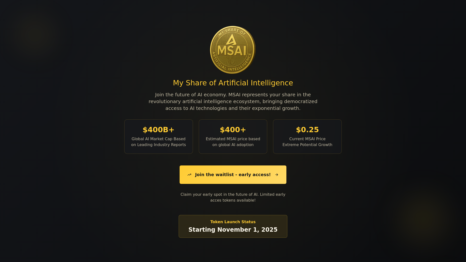 MSAI - My Share of Artificial Intelligence