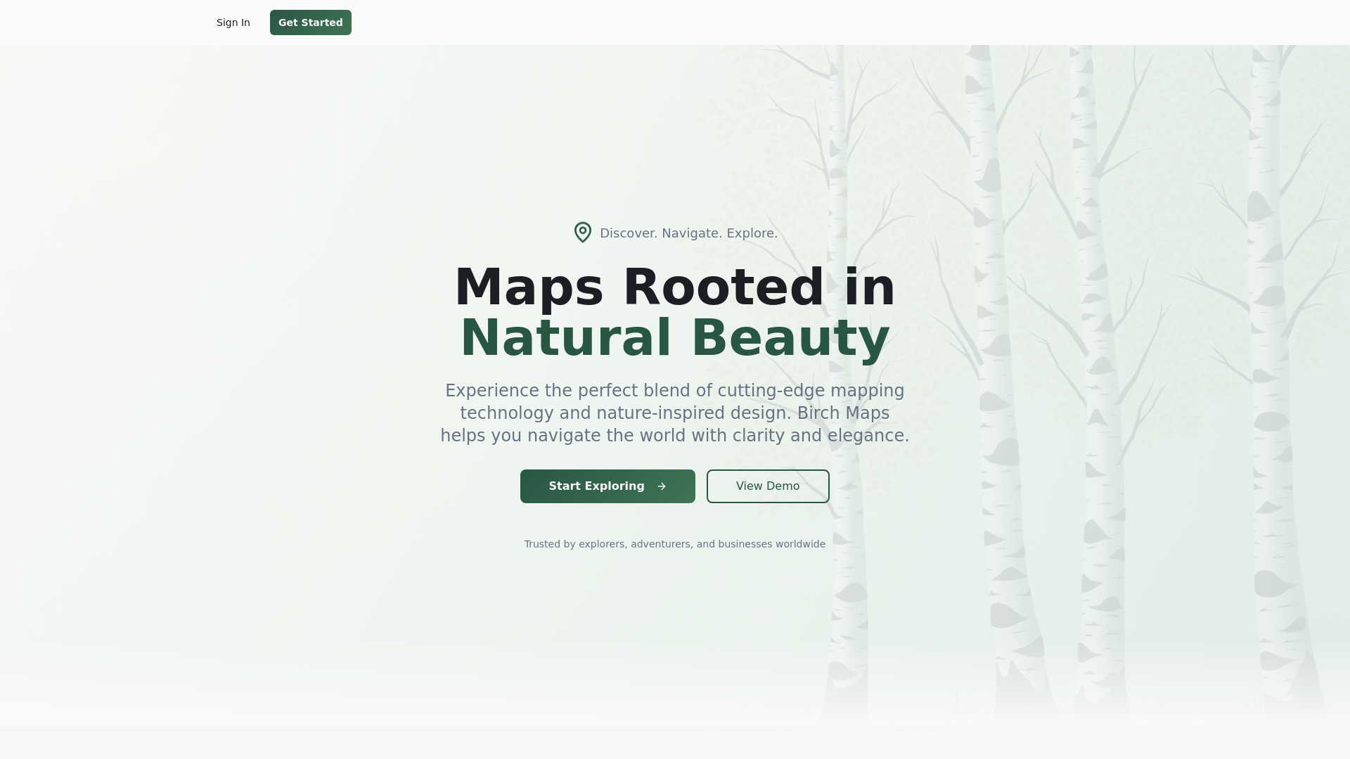 Birch Maps - Navigate with Natural Elegance