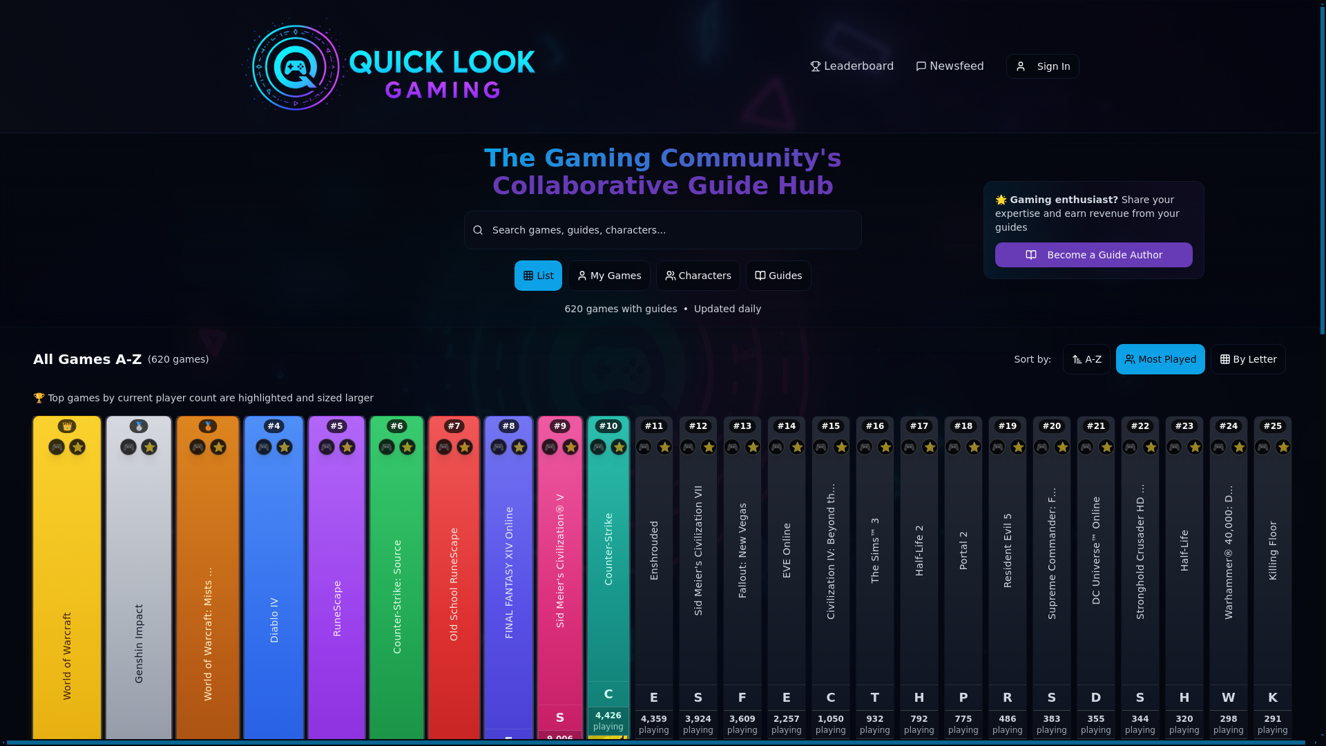 QuickLook Gaming - 238+ Gaming Guides for WoW, Marvel Rivals, Smash ...