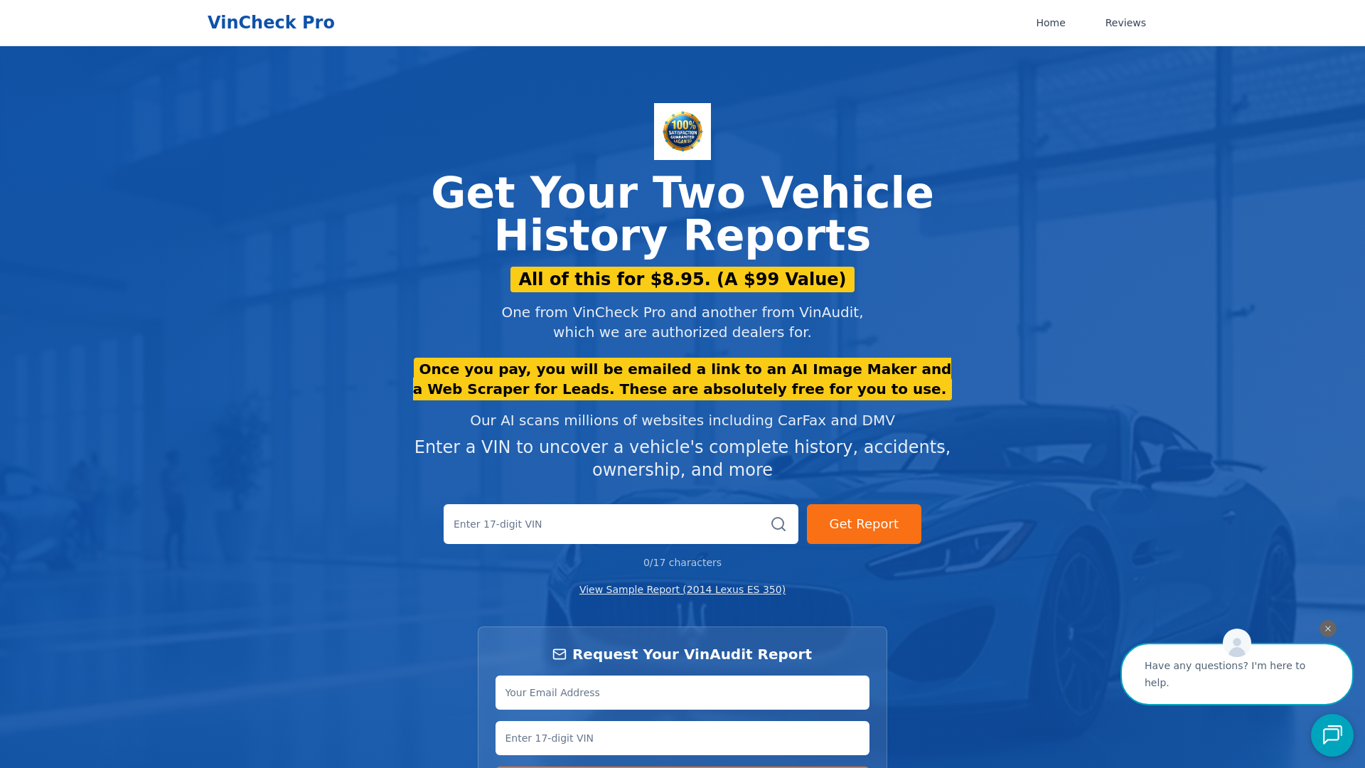 VinCheck Pro - Vehicle History Reports