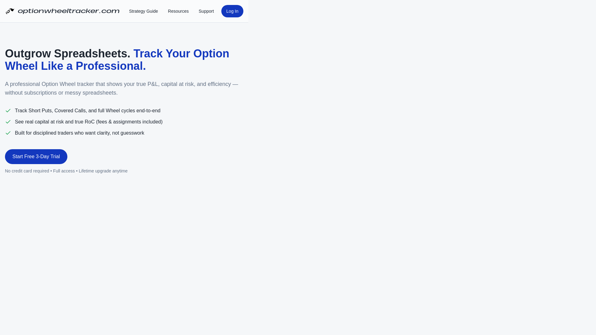 Wheel Tracker - Option Wheel Trading Strategy with community alerts