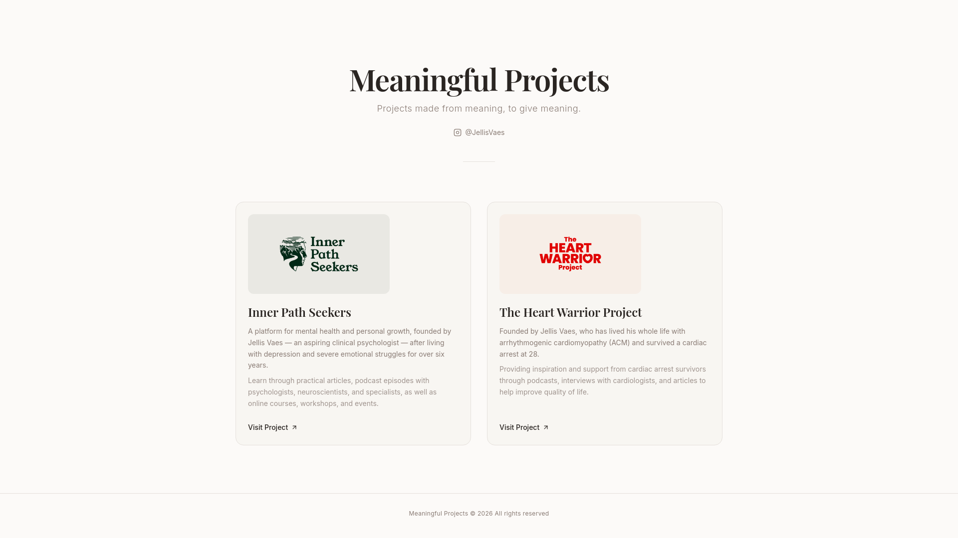 Meaningful Projects — Projects Made from Meaning