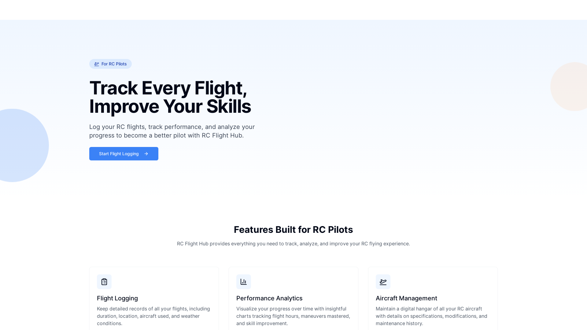 RC Flight Hub - Flight Tracking for RC Pilots