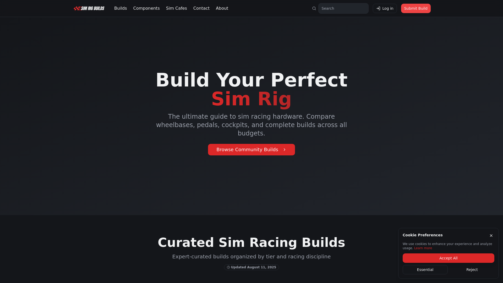 SimRigBuilds - The Ultimate Sim Racing Hardware Guide