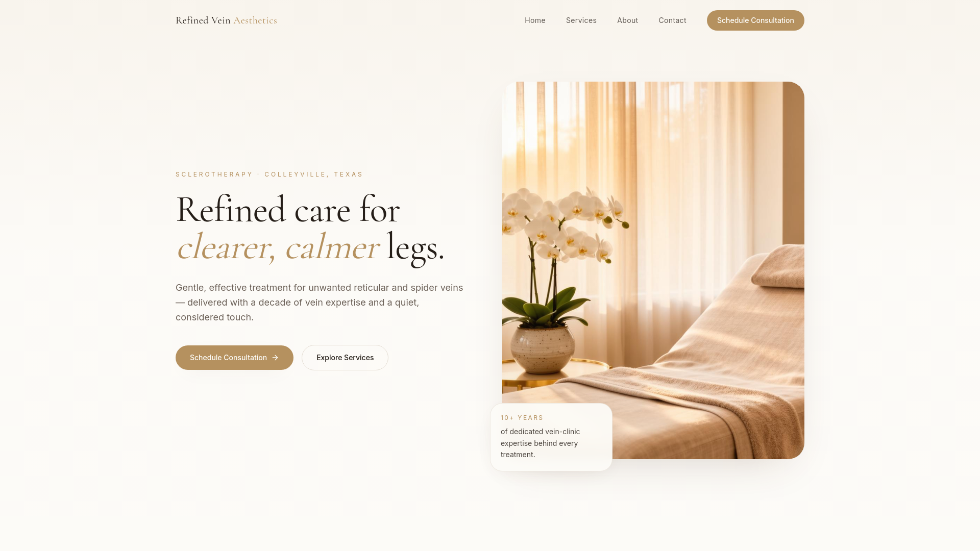 Refined Vein Aesthetics — Sclerotherapy in Colleyville, TX