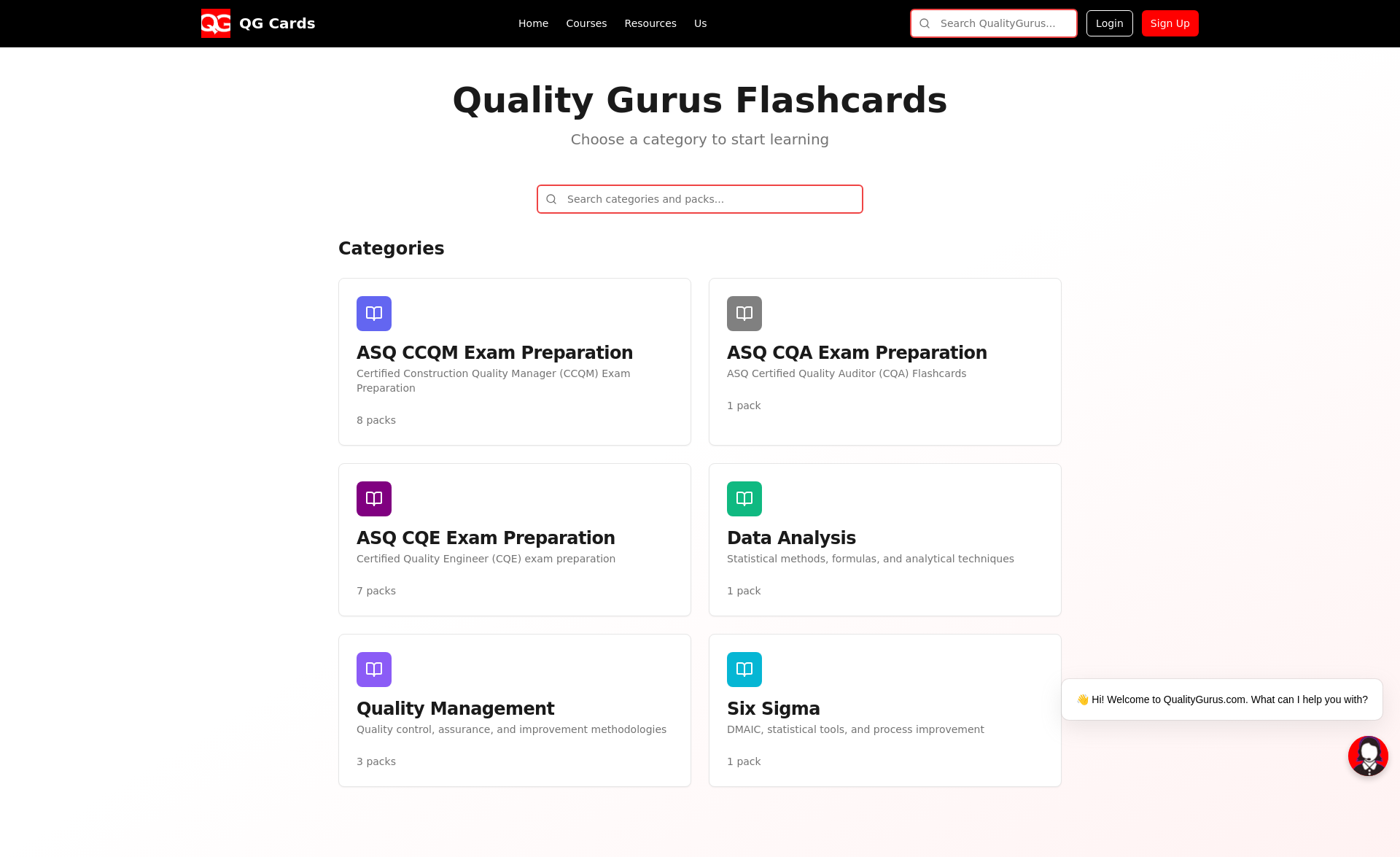 QG Cards - Quality Gurus Flashcards