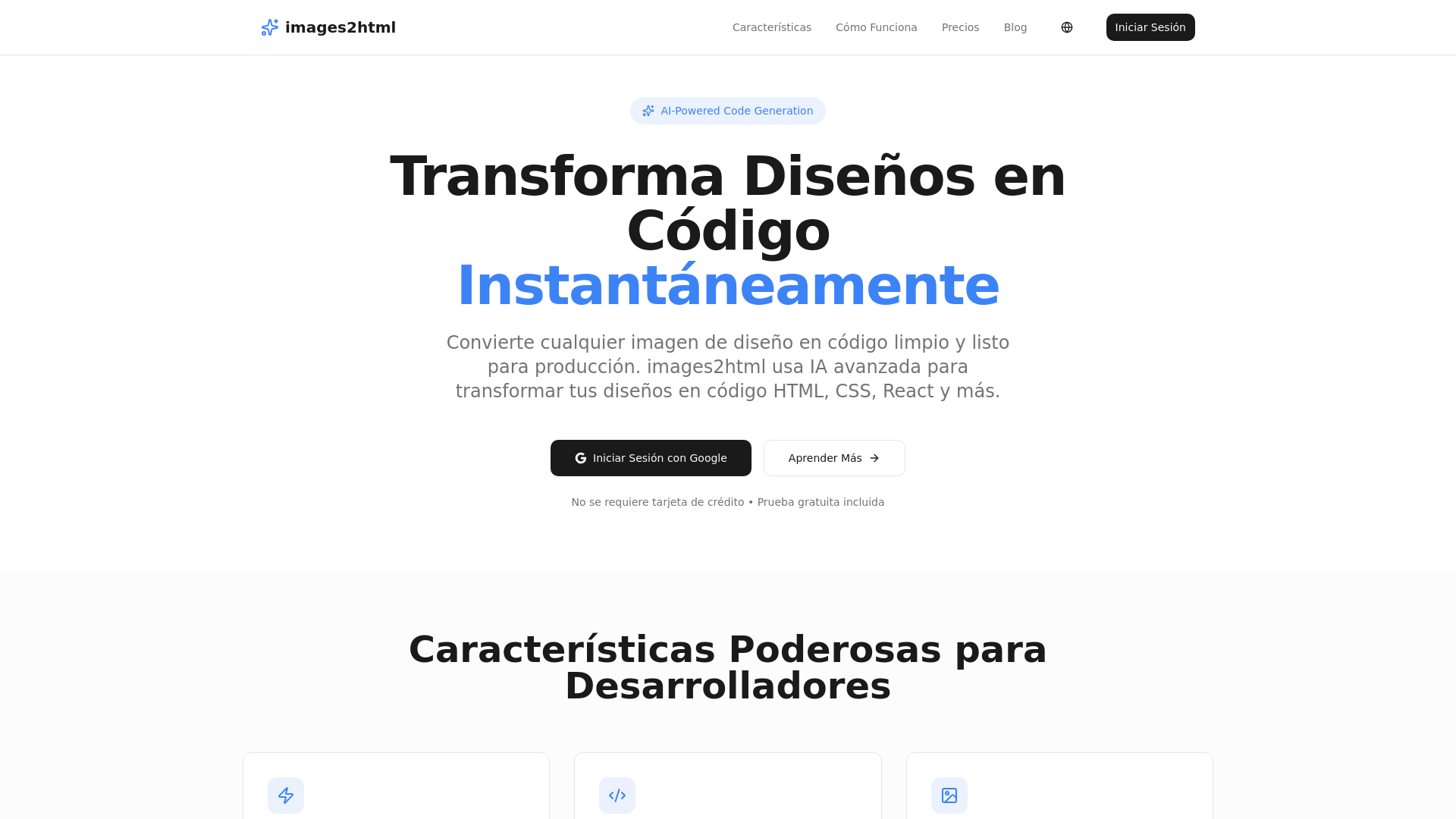 images2html - Convert Images to HTML & CSS Code Instantly | AI-Powered