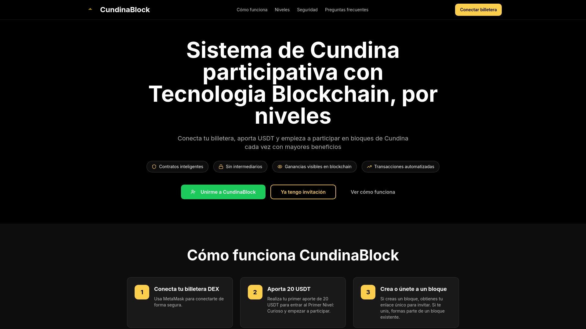 Cundina Block - Cundinas Automatizadas en Blockchain