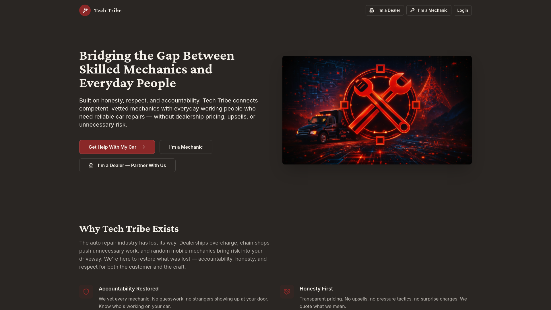 Tech Tribe - Gig Economy for Mechanics