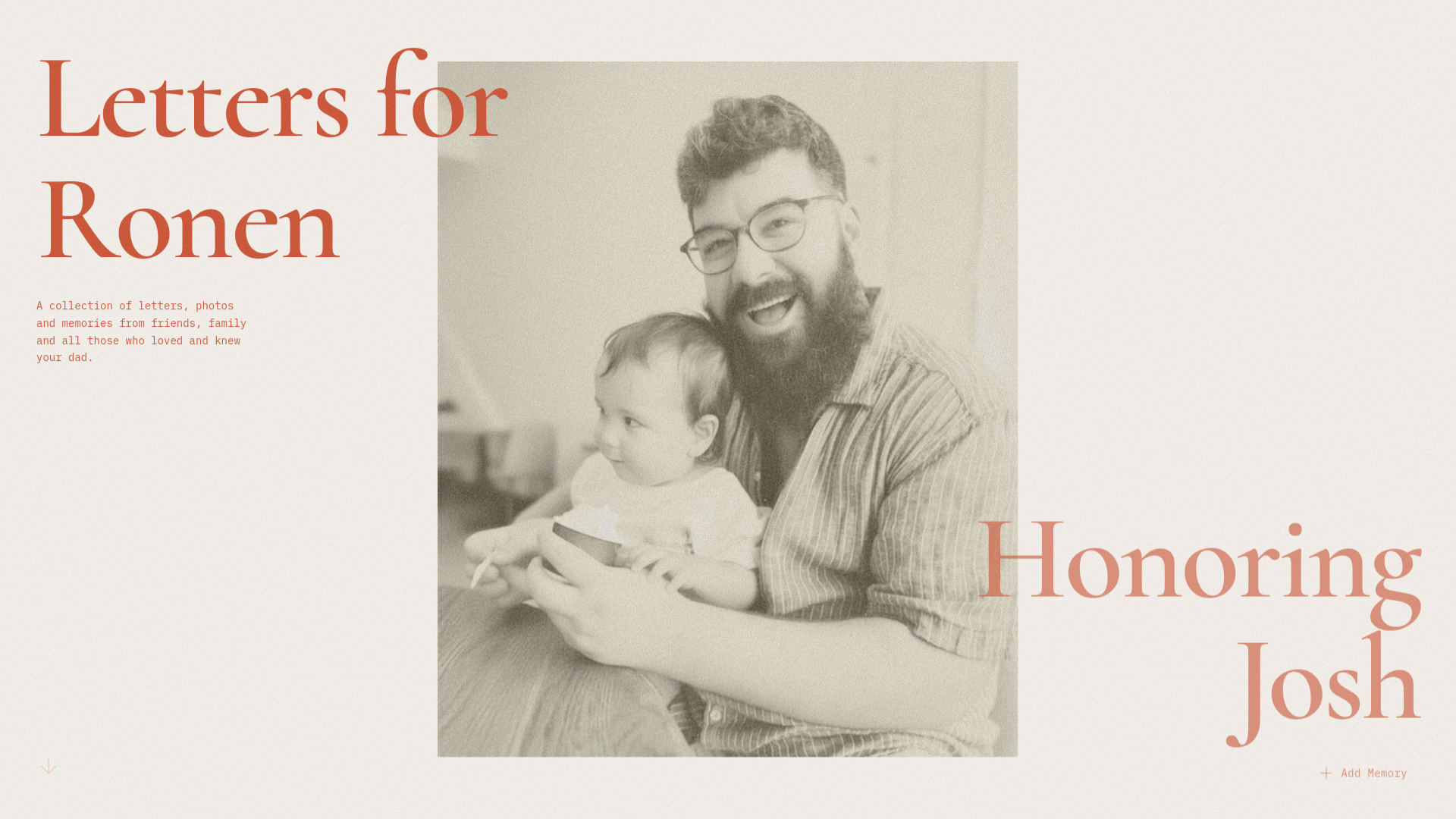 Letters for Ronen | Honoring Josh Bosse