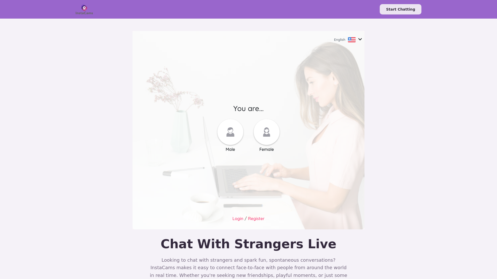InstaCams - Chat With Strangers Live