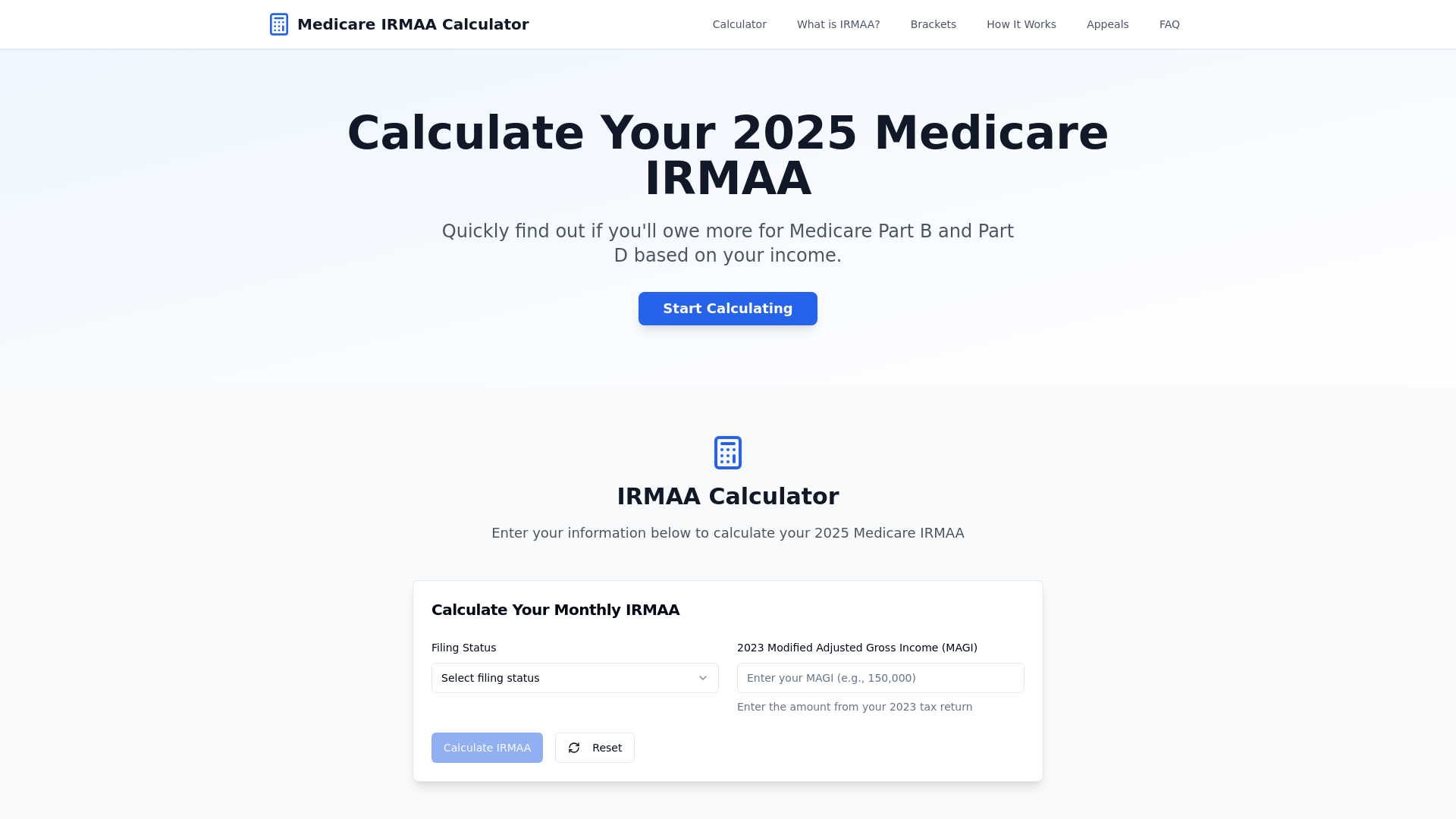 Medicare IRMAA Calculator 2025 | Calculate Your Income-Related Monthly ...