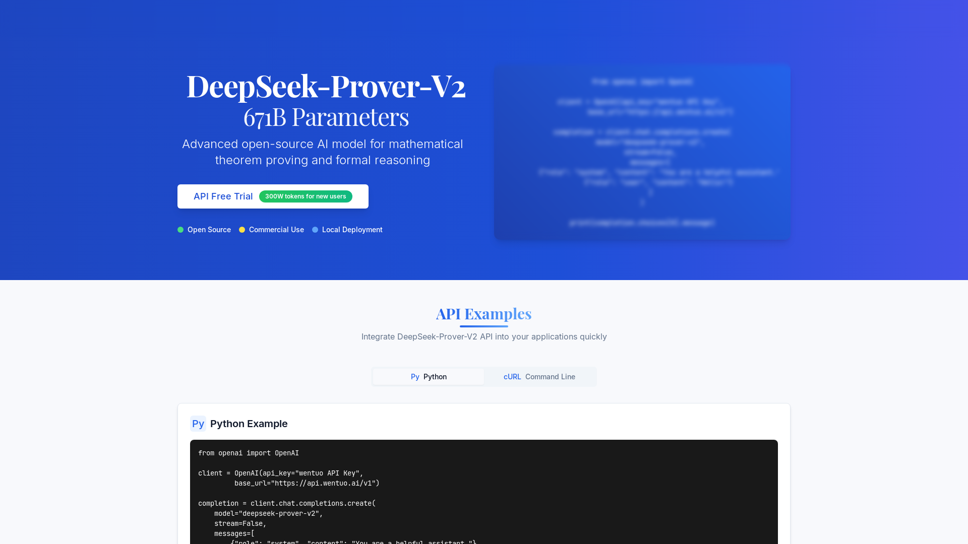 DeepSeek Prover V2 - Mathematical Theorem Proving AI