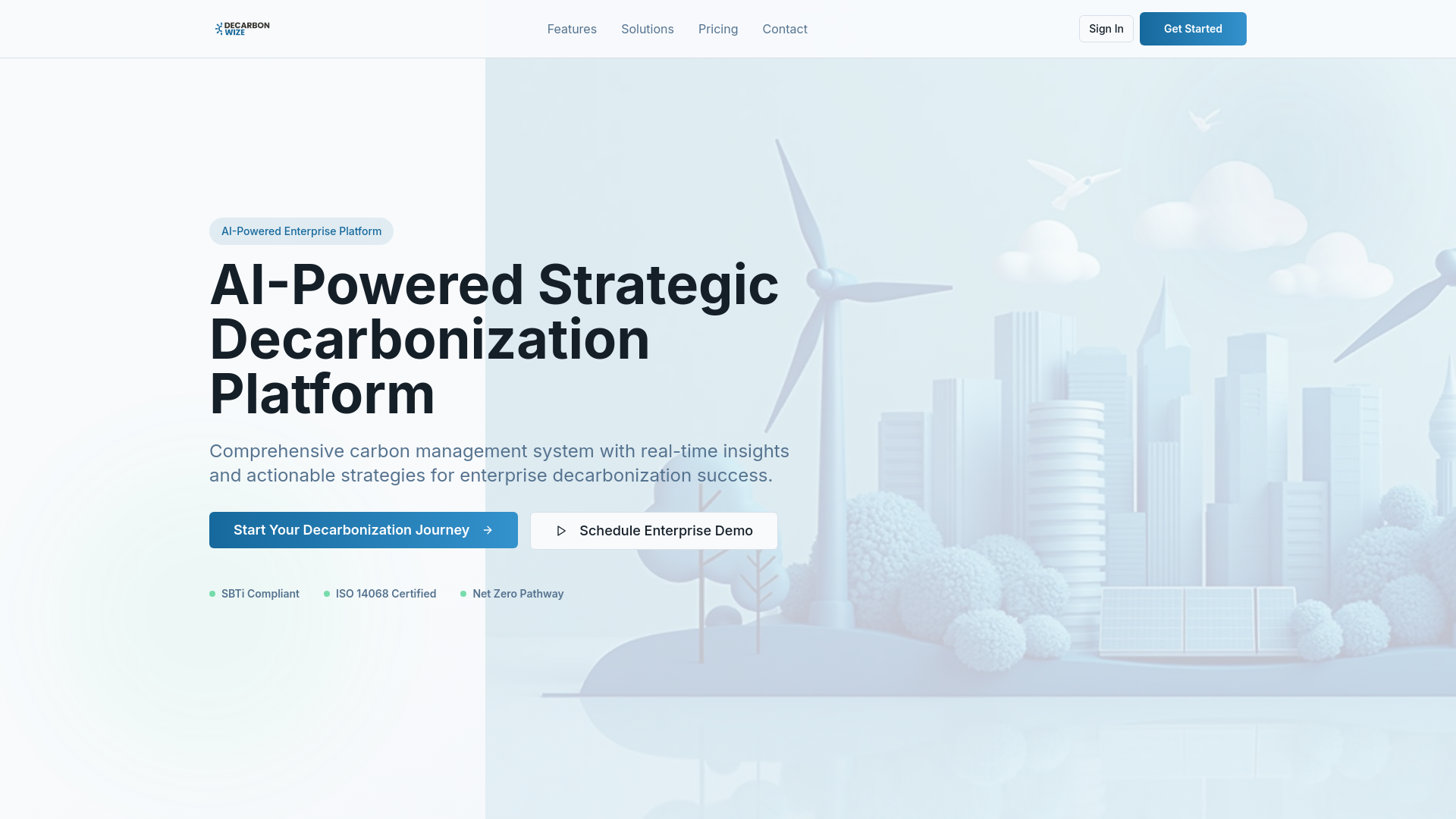 DecarbonWize - AI-Powered Enterprise Decarbonization Platform