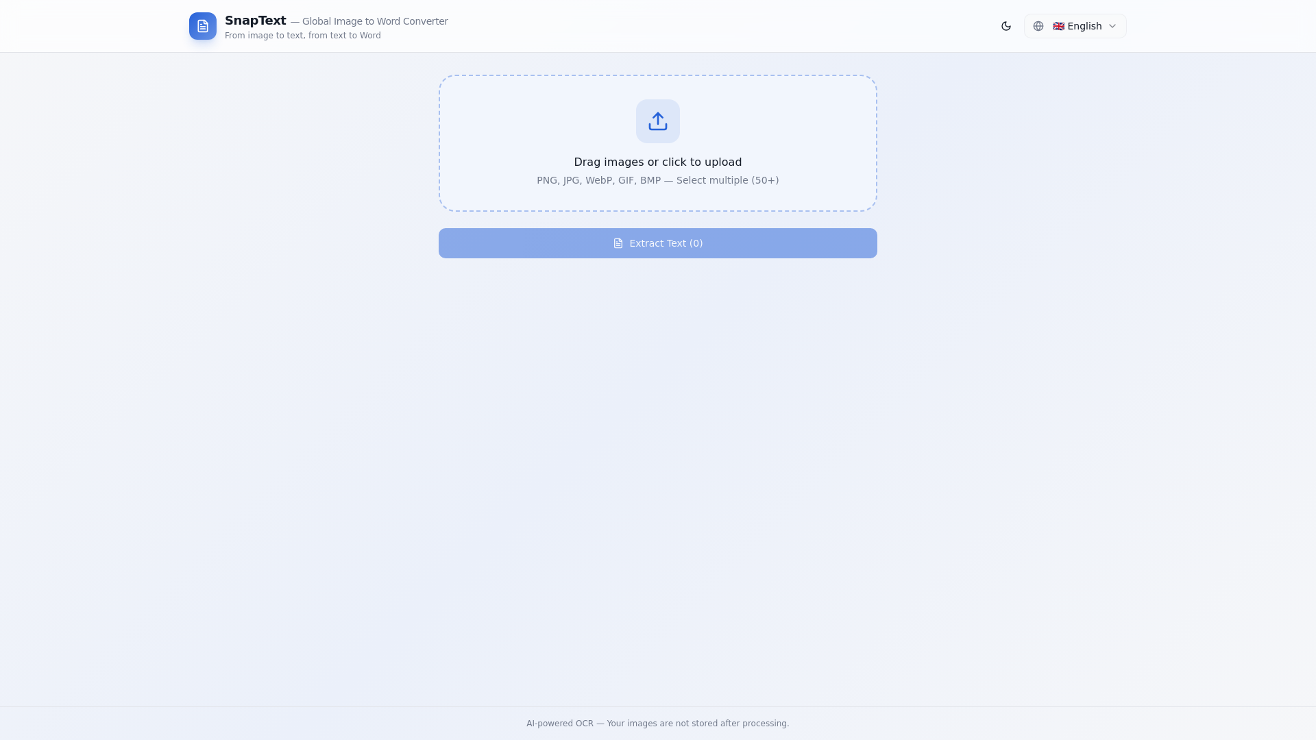 SnapText — Free AI Image to Text & Word Converter | OCR Online