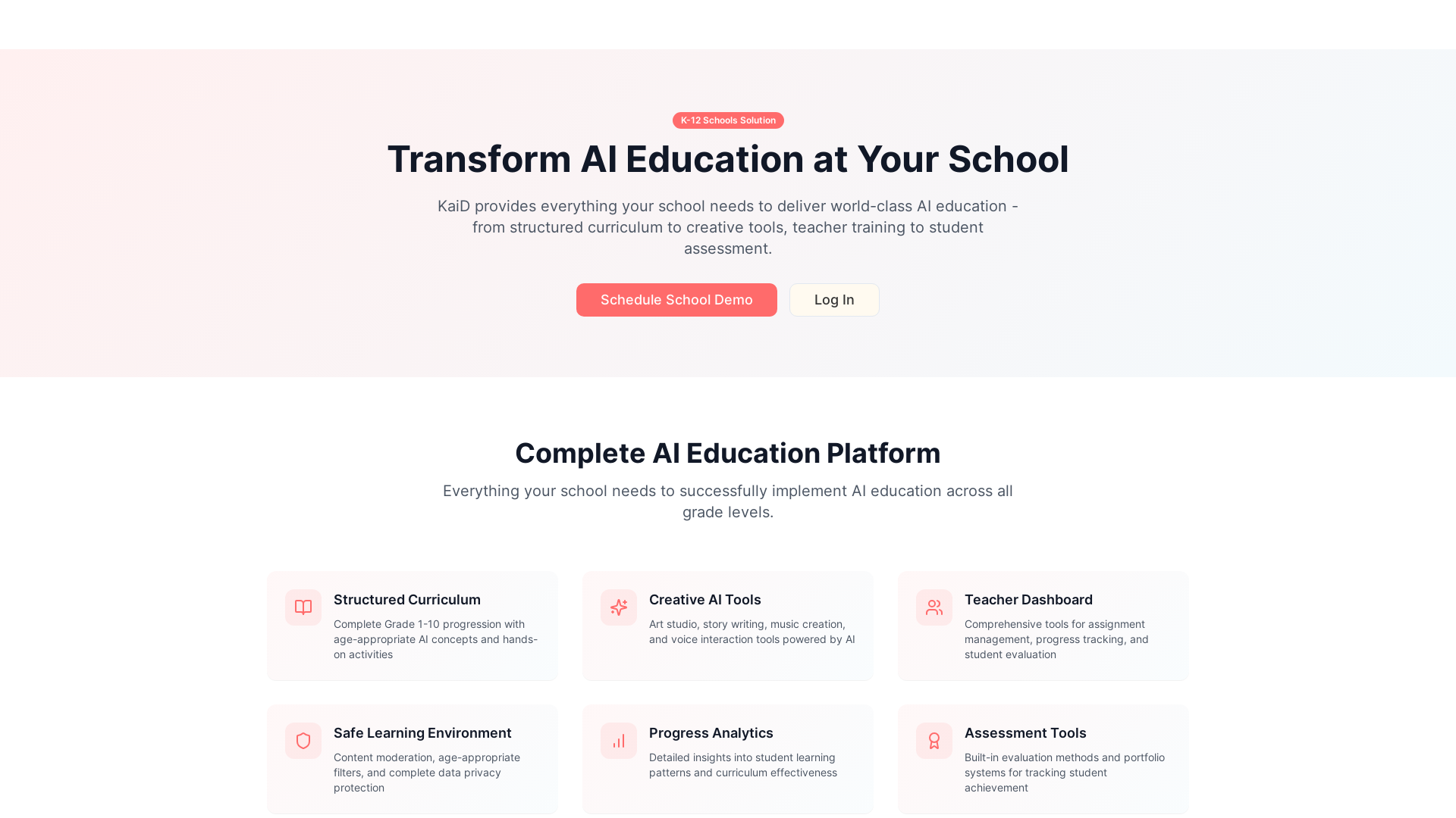 KaiD - AI Education Platform for K-12 Schools