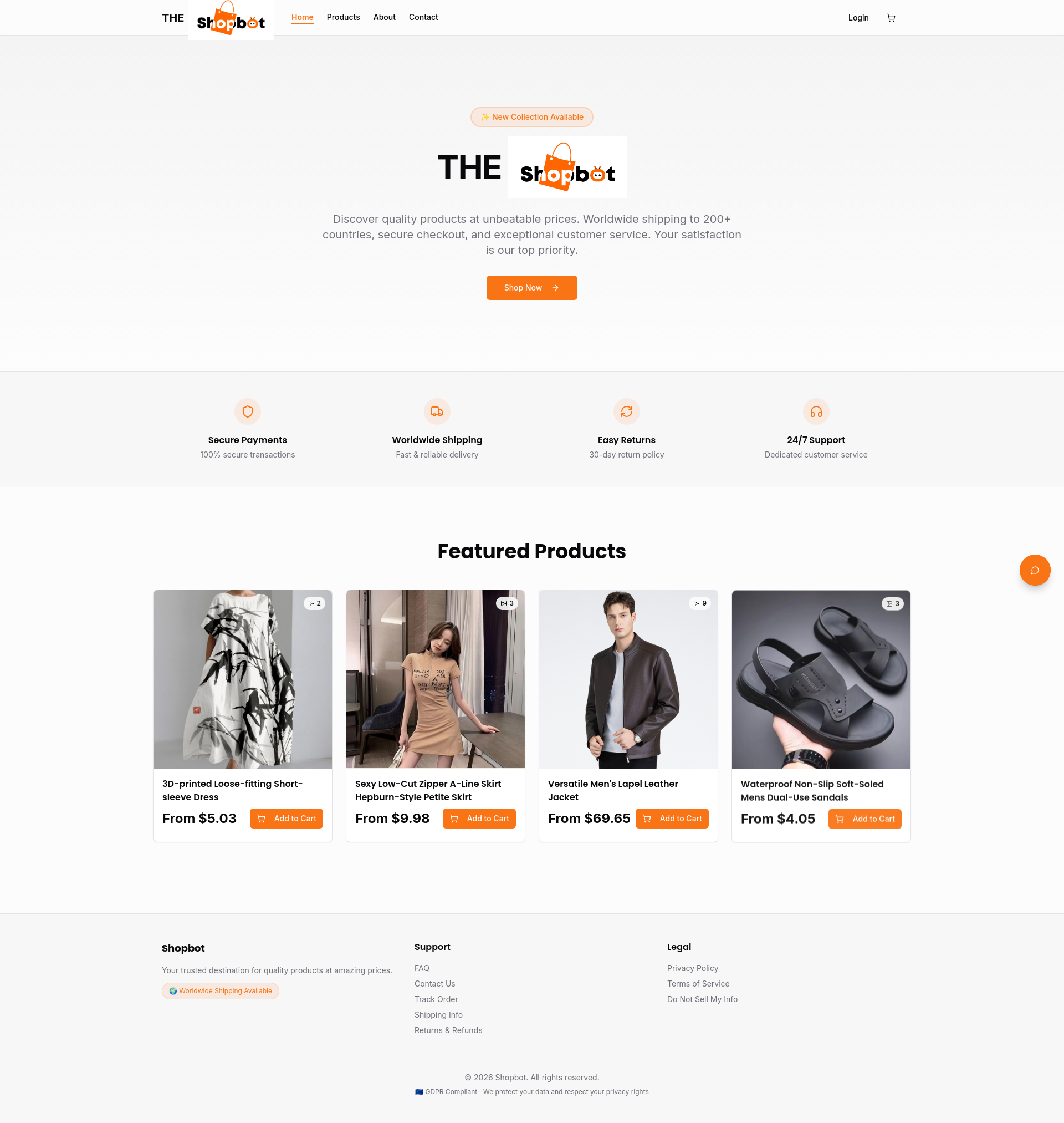THE SHOPBOT - Your Premium Online Store