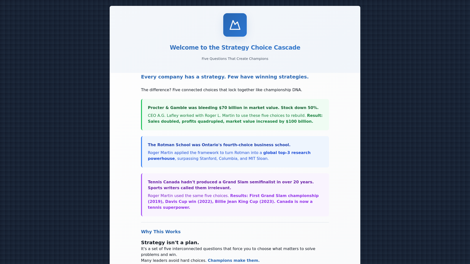 Strategy Choice Cascade.ai