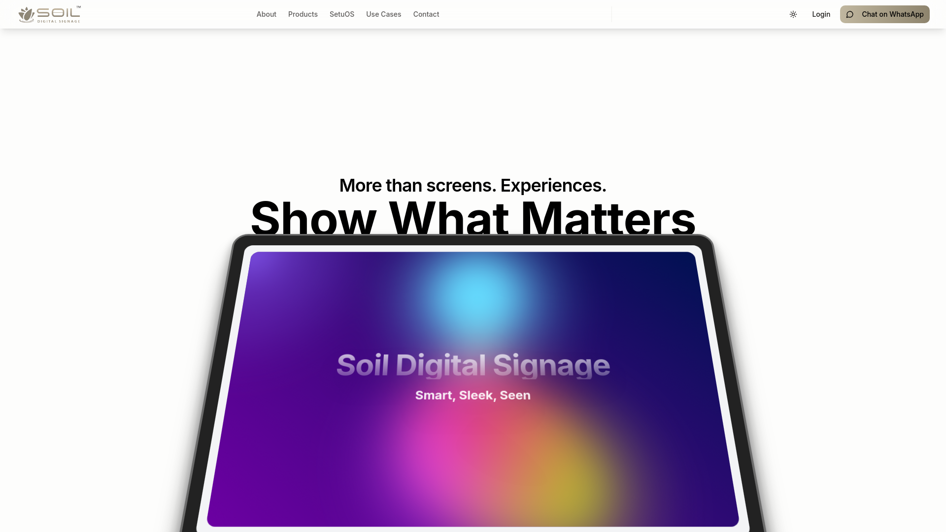 Soil Digital Signage - India's Premier Phygital Display Solutions