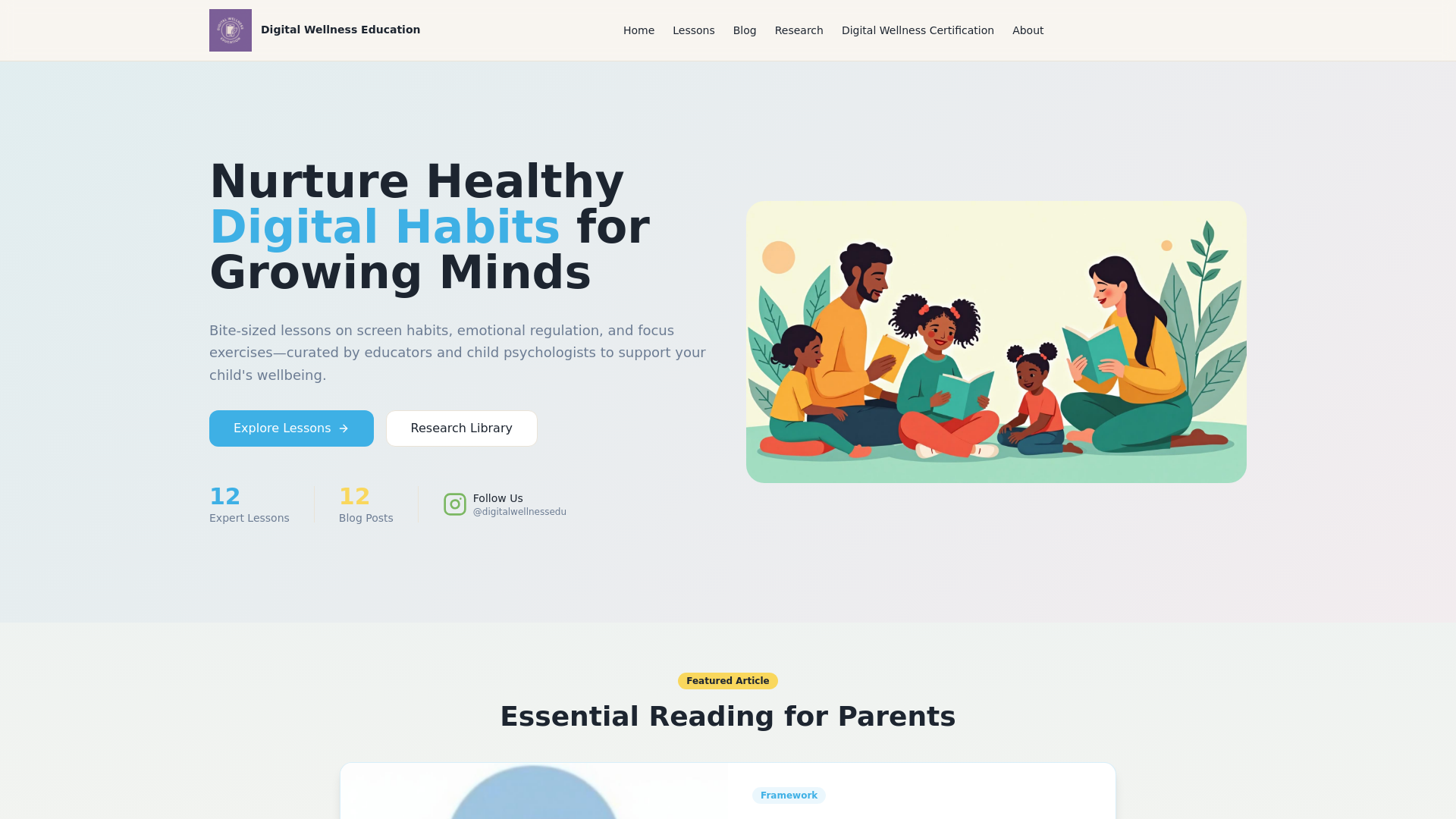 Digital Wellness Education - Healthy Screen Habits for Growing Minds