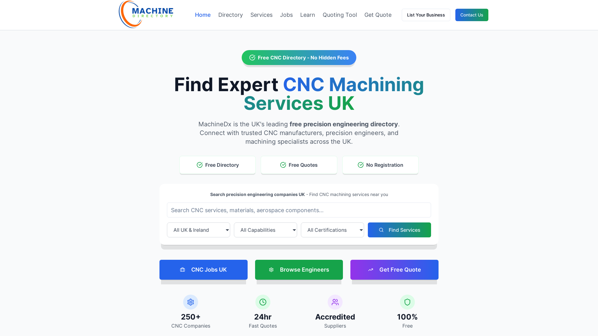 Free CNC Machining Quote Tool | CNC Cost Calculator & Quote Generator ...