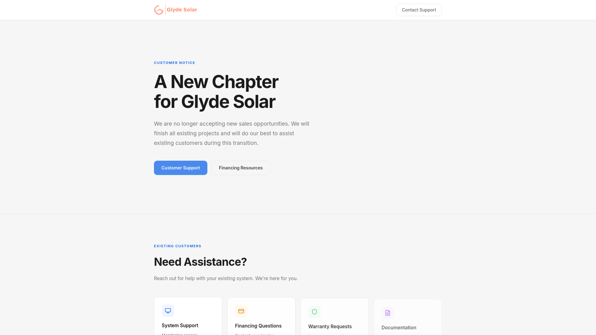 Glyde Solar — Customer Support